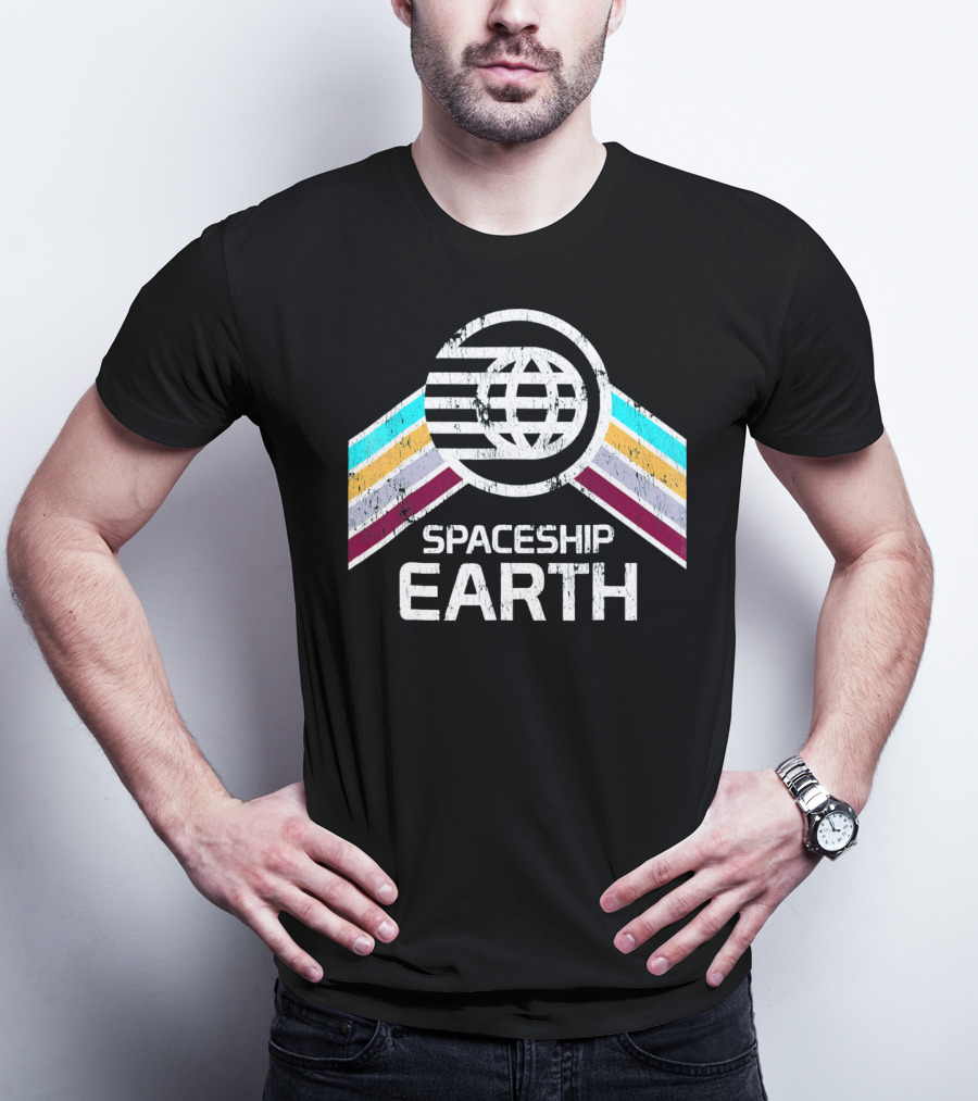 Spaceship Earth Retro T-Shirt