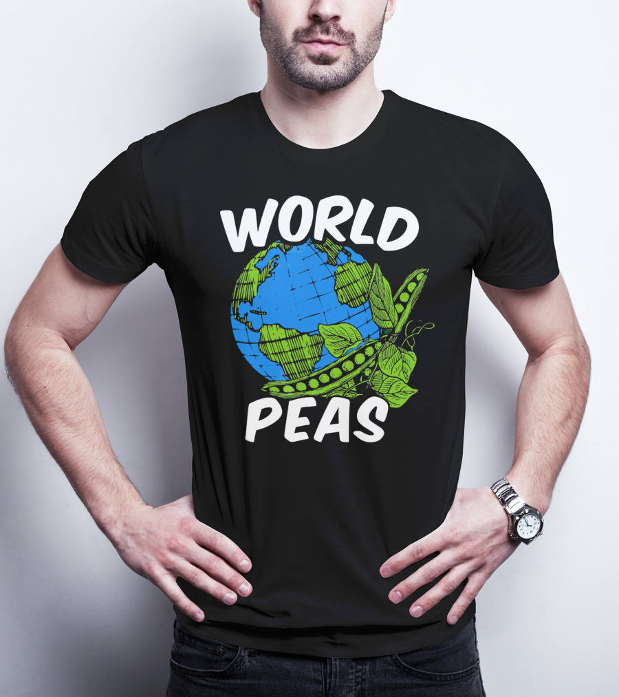 World Peas Pun Funny Peace On Earth T-Shirt