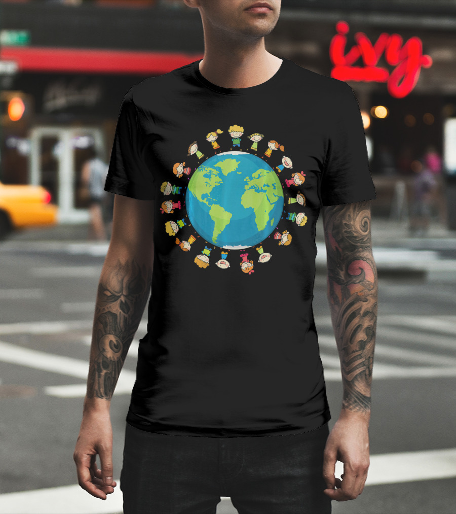 Kids Around The World Global Unity Climate Awareness T-Shirt