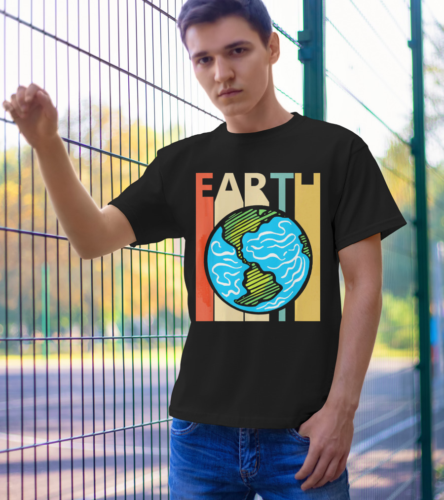Earth Vintage Retro Planet Earth Astronomy T-Shirt