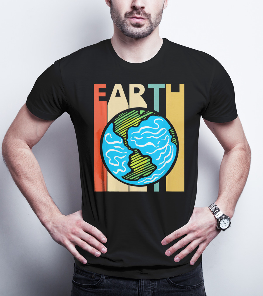Earth Vintage Retro Planet Earth Astronomy T-Shirt