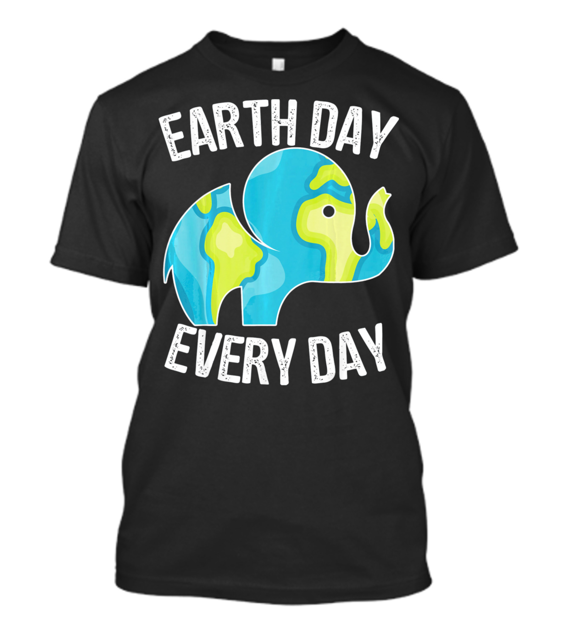 Earth Day Every Day Elephant Vintage Earth T-Shirt