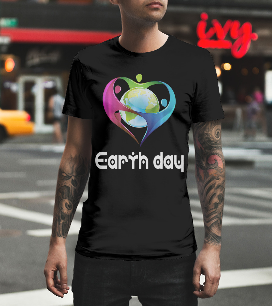 Earth Day Heart Globe Unity T-Shirt