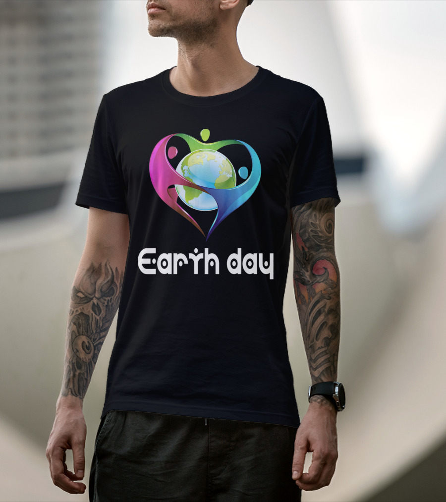 Earth Day Heart Globe Unity T-Shirt