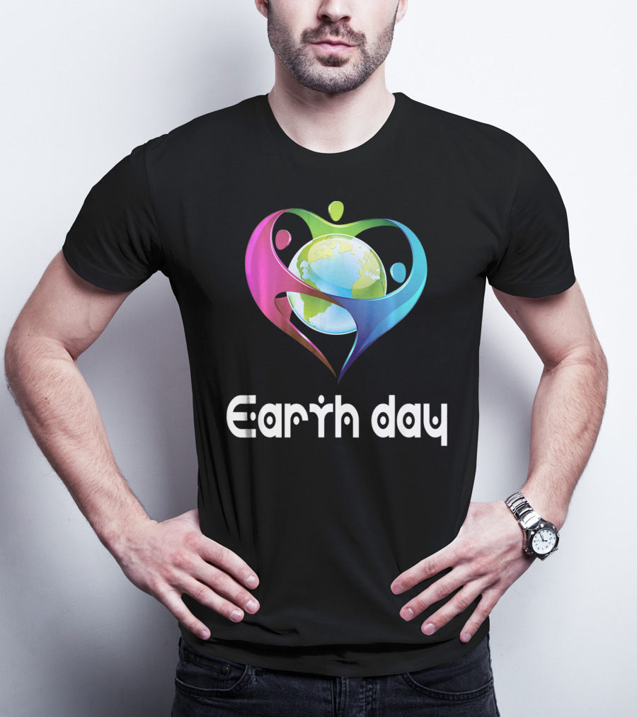 Earth Day Heart Globe Unity T-Shirt