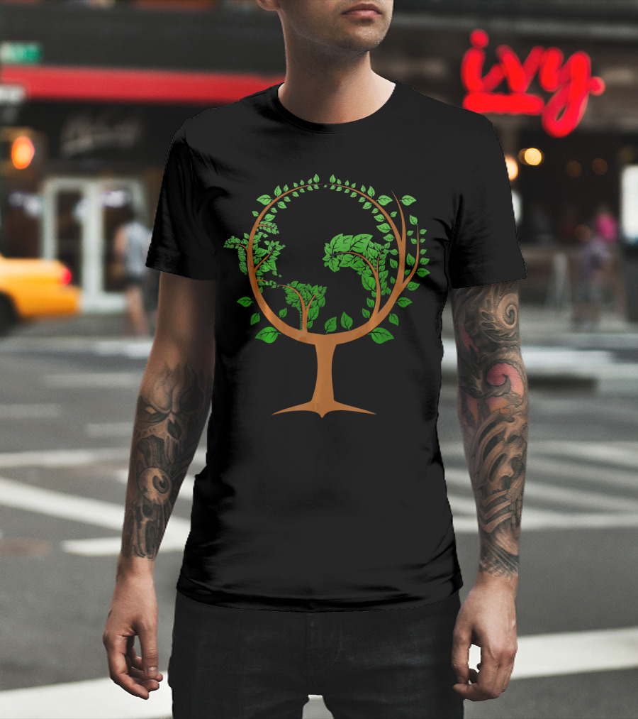 Happy Earth Day Save Earth Tree Globe T-Shirt
