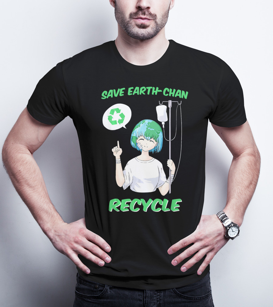 Save Earth-chan Recycle Earth Day T-Shirt