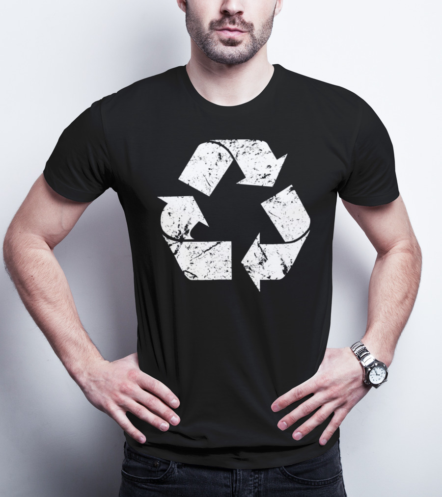 Earth Day Vintage White Recycle T-Shirt