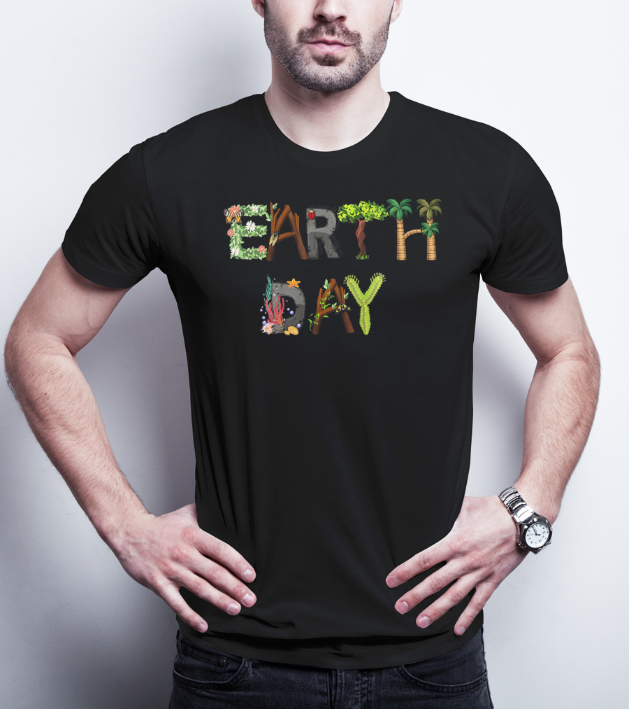 Earth Day Kids Women Nature Elements Eco T-Shirt