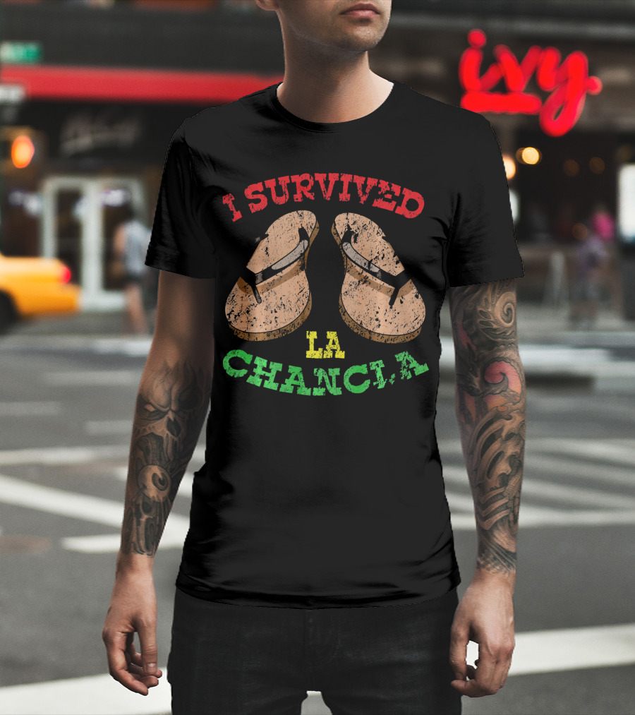 I Survived La Chancla Mexico Cinco Sandals T-Shirt