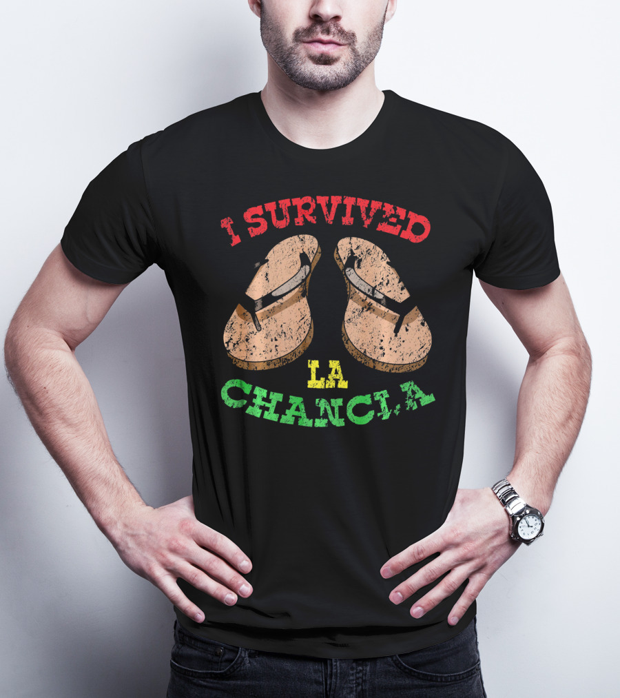 I Survived La Chancla Mexico Cinco Sandals T-Shirt
