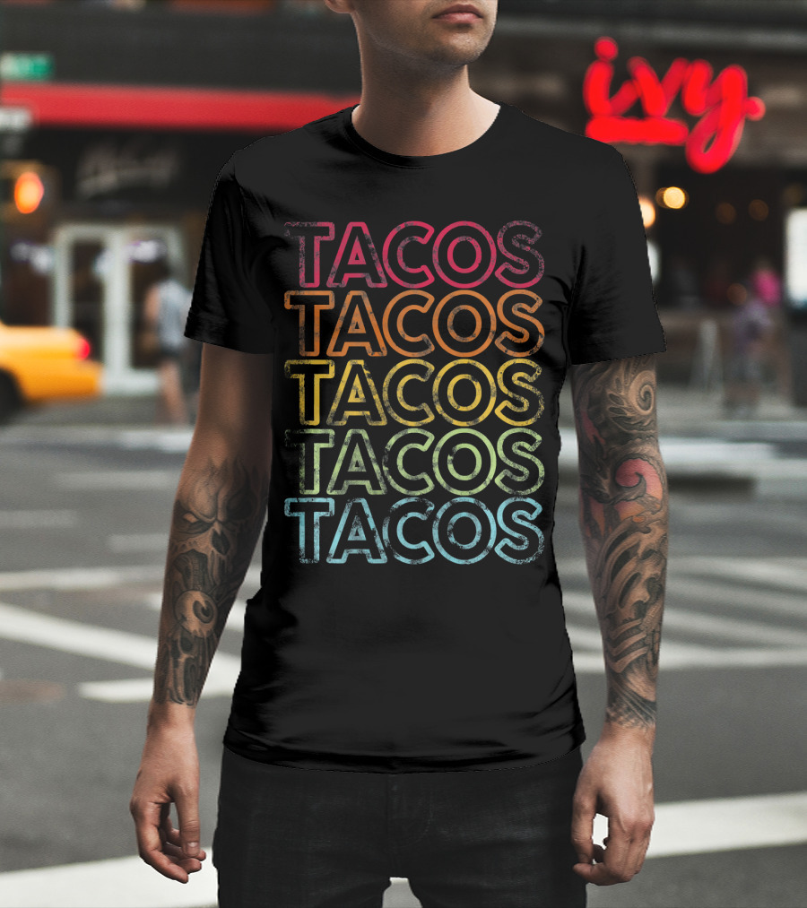 Tacos Vintage Retro Cinco De Mayo T-Shirt