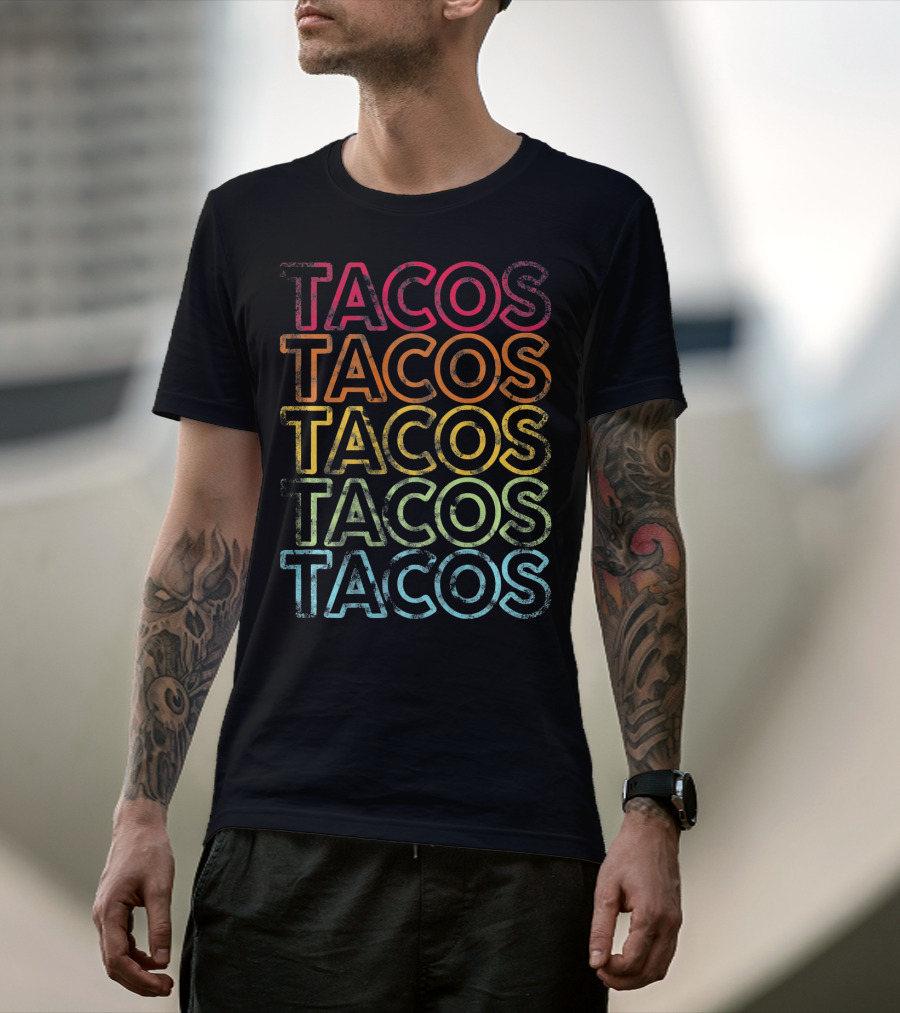 Tacos Vintage Retro Cinco De Mayo T-Shirt