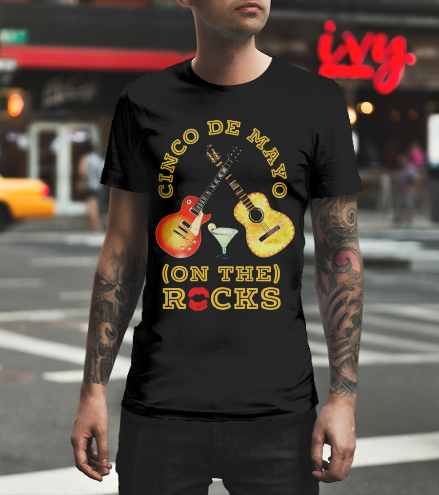 Cinco De Mayo On The Rocks Guitars Margarita T-Shirt