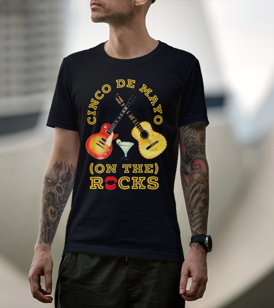 Cinco De Mayo On The Rocks Guitars Margarita T-Shirt
