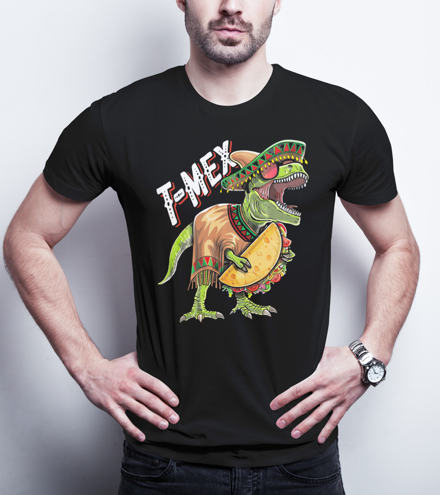 T-Mex Cinco De Mayo Dinosaur Taco Fiesta T-Shirt