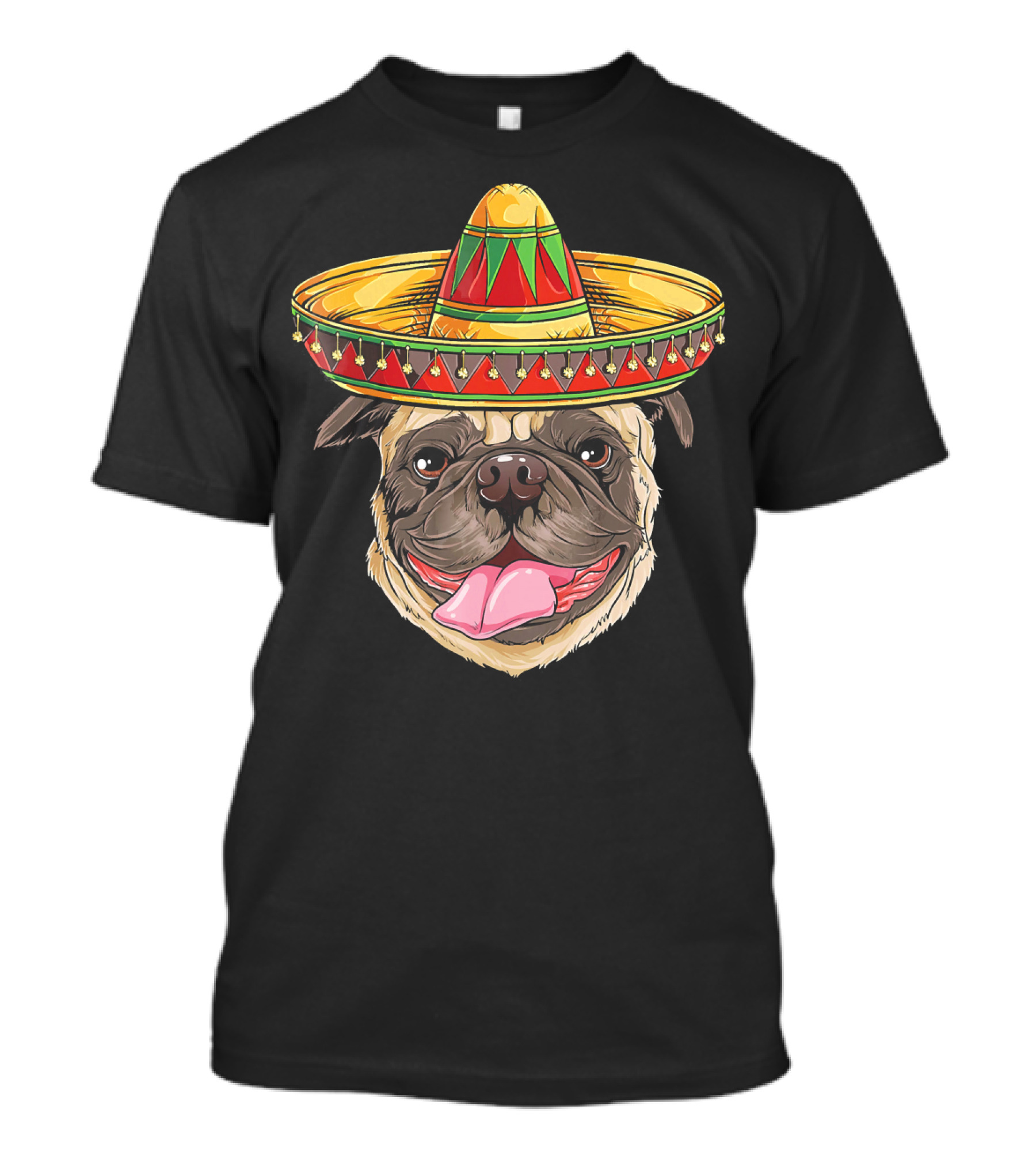 Cinco De Mayo Sombrero Pug T-Shirt