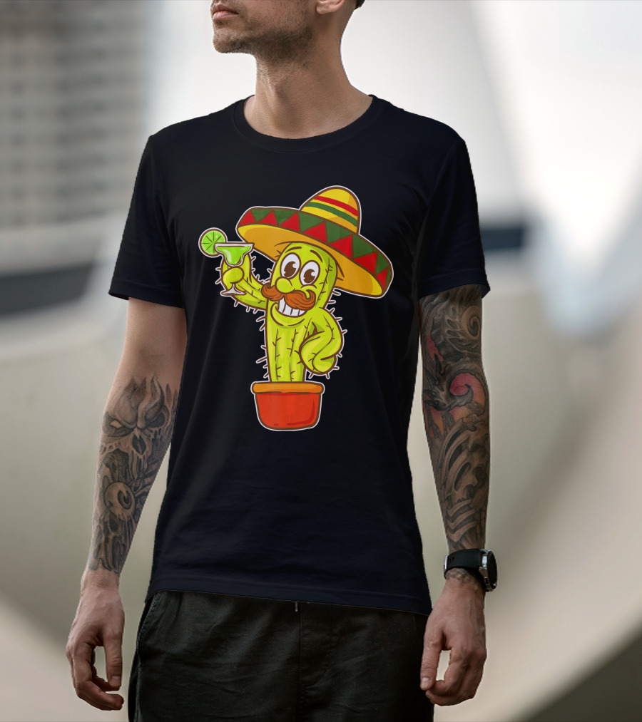 CINCO DE MAYO CACTUS COSTUME SOMBRERO MARGARITA T-Shirt