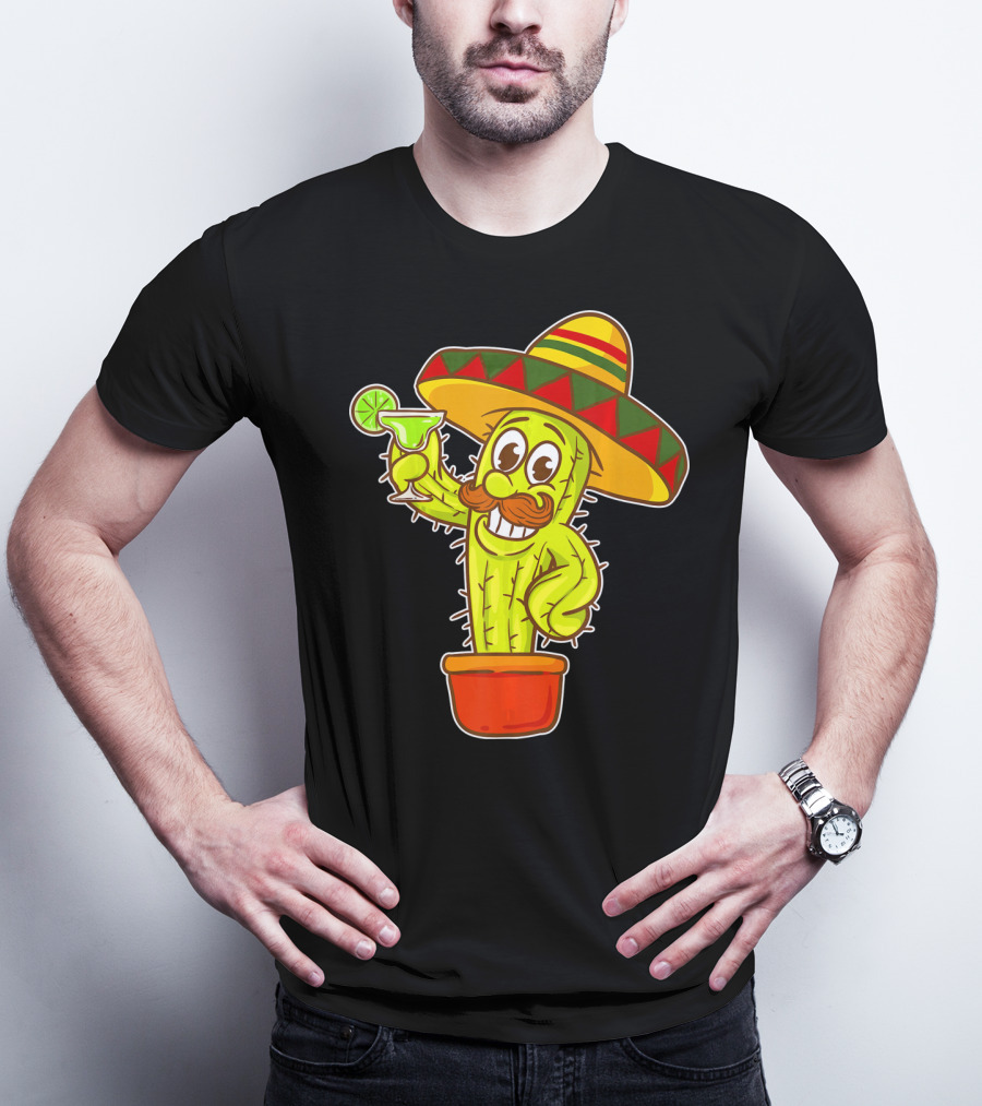 CINCO DE MAYO CACTUS COSTUME SOMBRERO MARGARITA T-Shirt
