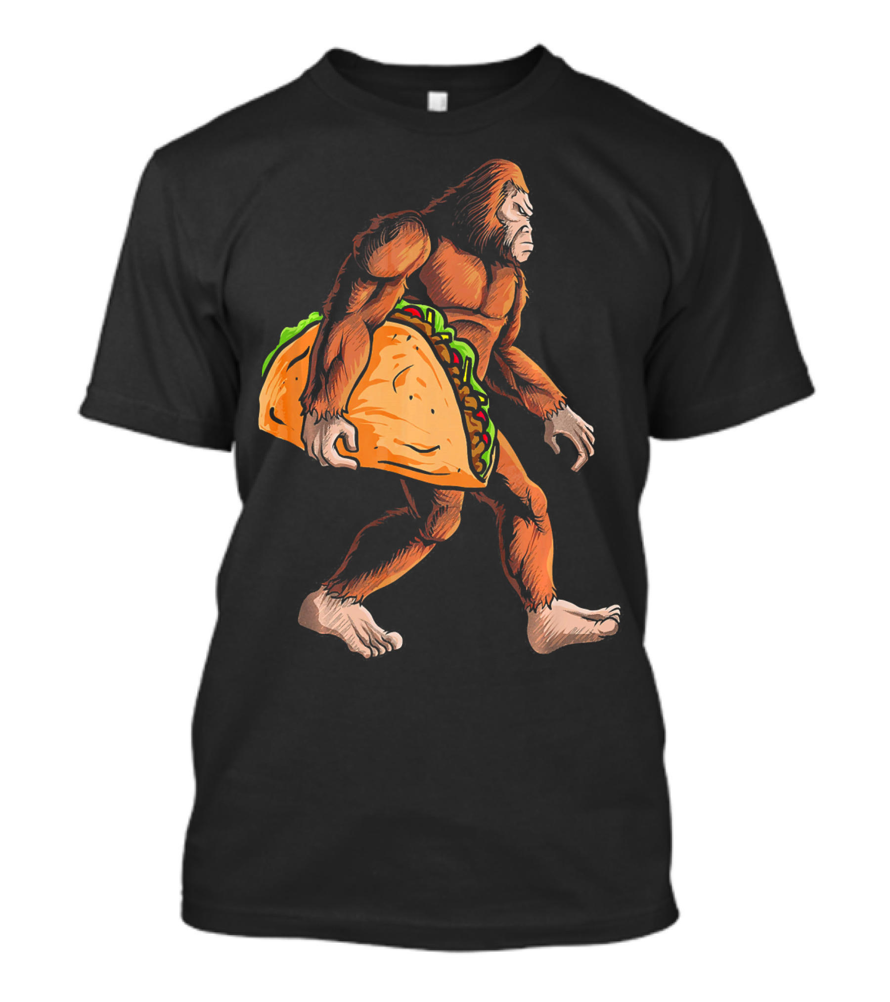 Bigfoot Carrying Giant Taco For Cinco De Mayo T-Shirt