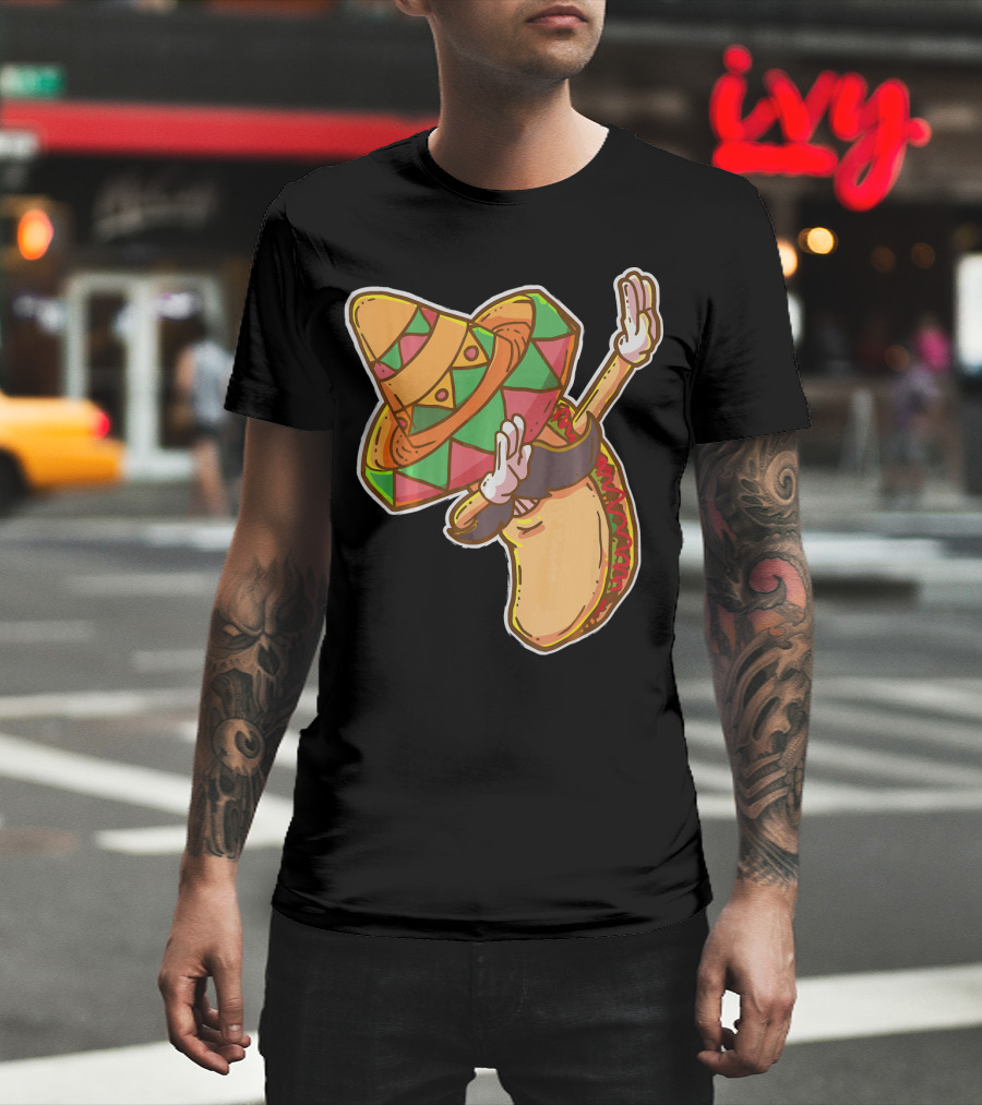 Cinco De Mayo Sombrero Taco Dabbing T-Shirt
