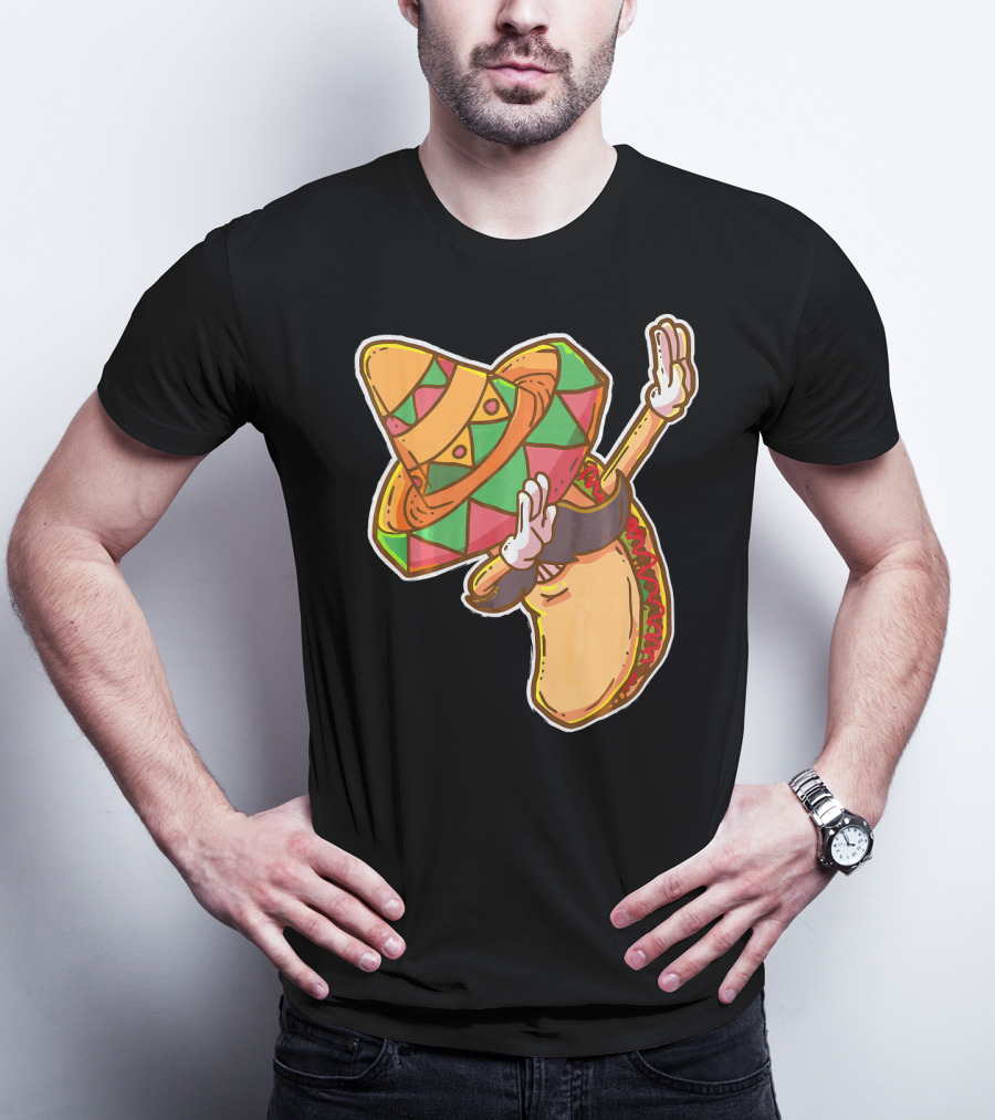 Cinco De Mayo Sombrero Taco Dabbing T-Shirt