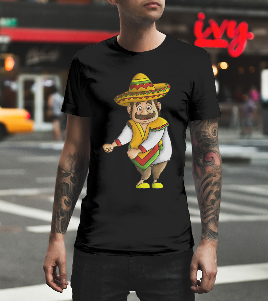 Flossing Mariachi Cute Cinco De Mayo Sombrero Dance Fiesta T-Shirt