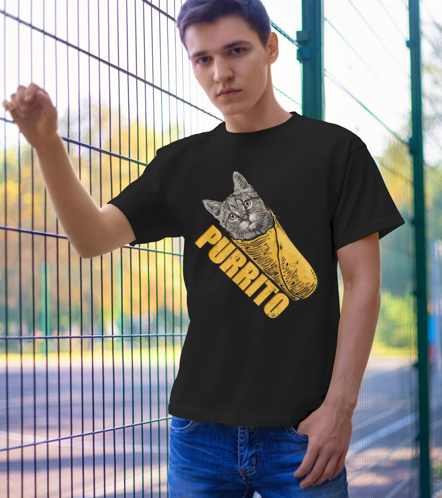 Purrito Cat Burrito Mexican Food Funny Purrito T-Shirt