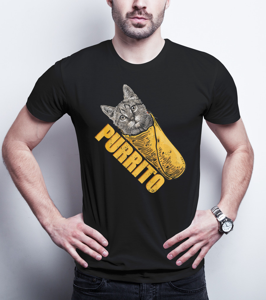 Purrito Cat Burrito Mexican Food Funny Purrito T-Shirt