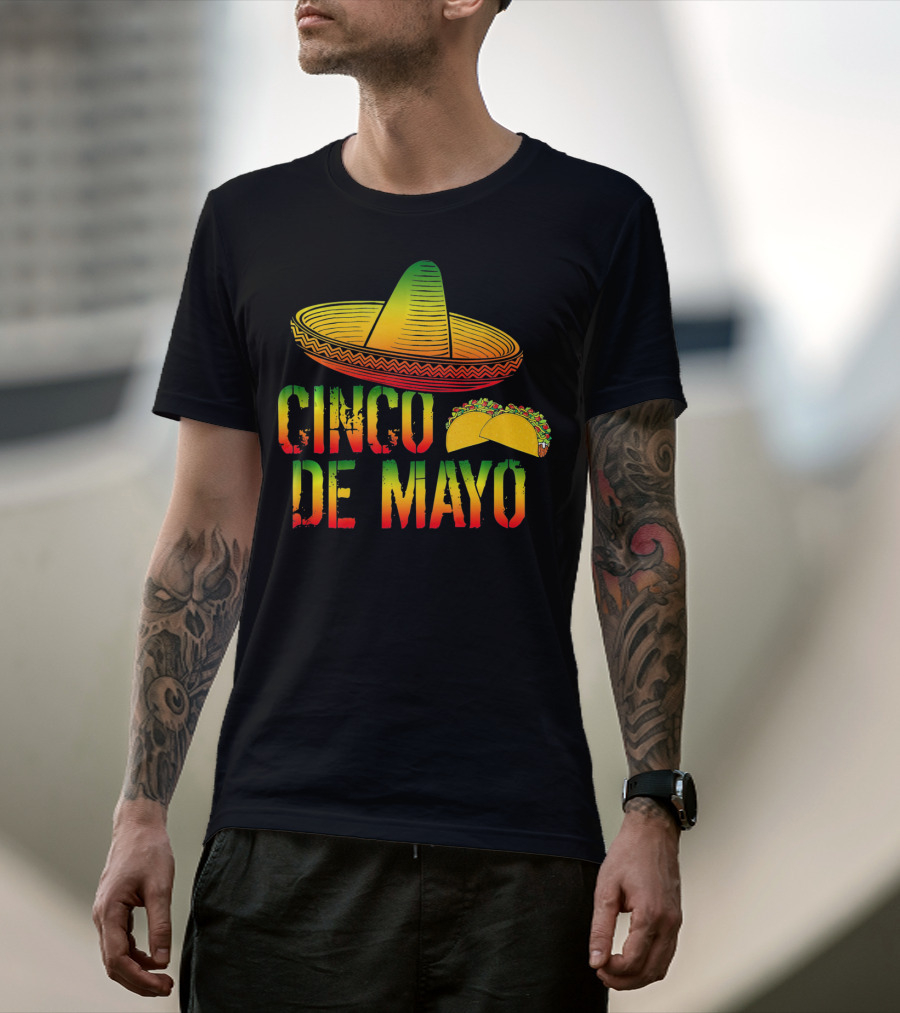 Cinco De Mayo Mexican Pride Sombrero Tacos T-Shirt