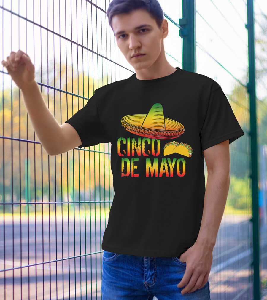 Cinco De Mayo Mexican Pride Sombrero Tacos T-Shirt