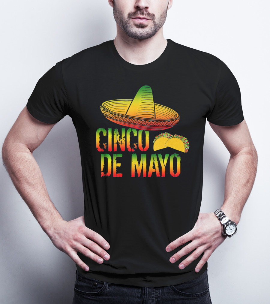 Cinco De Mayo Mexican Pride Sombrero Tacos T-Shirt