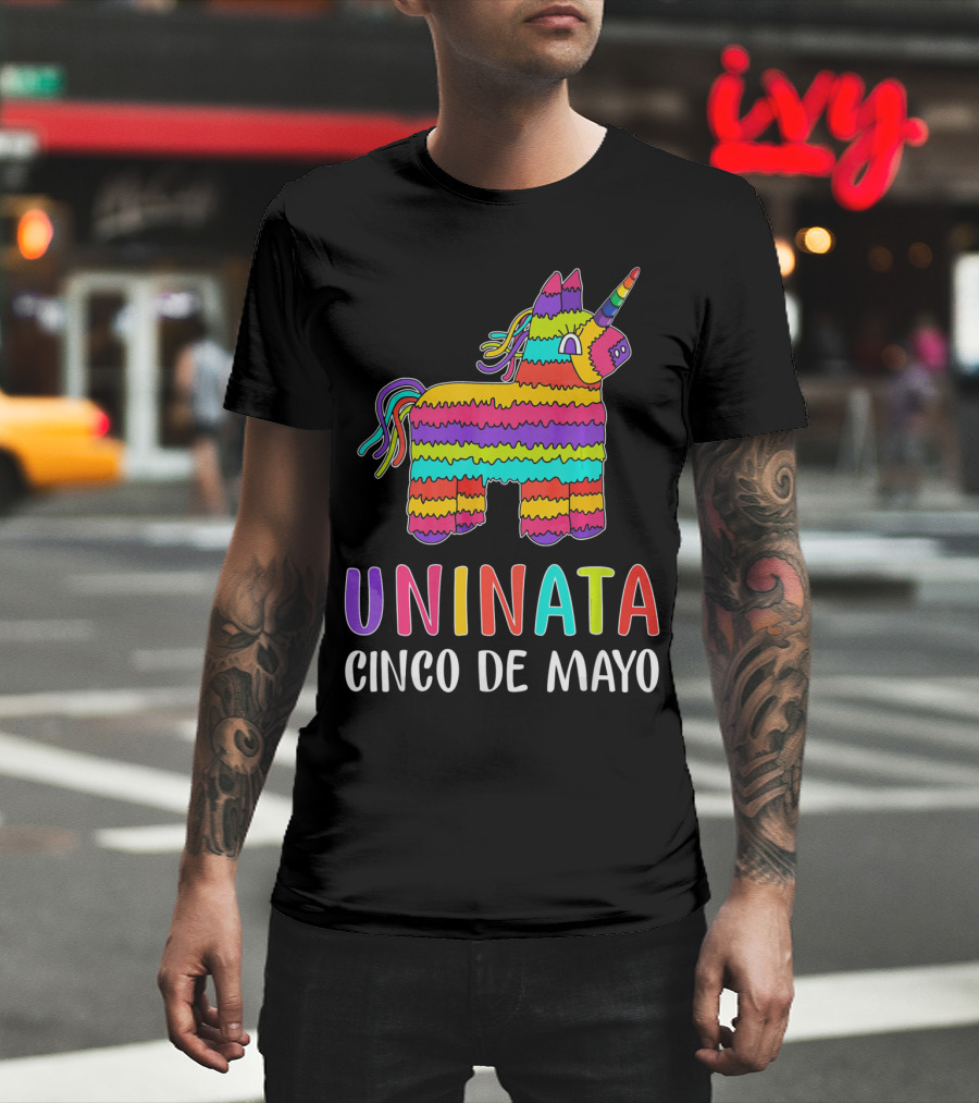 Unicorn Pinata Rainbow Uninata Cinco De Mayo T-Shirt