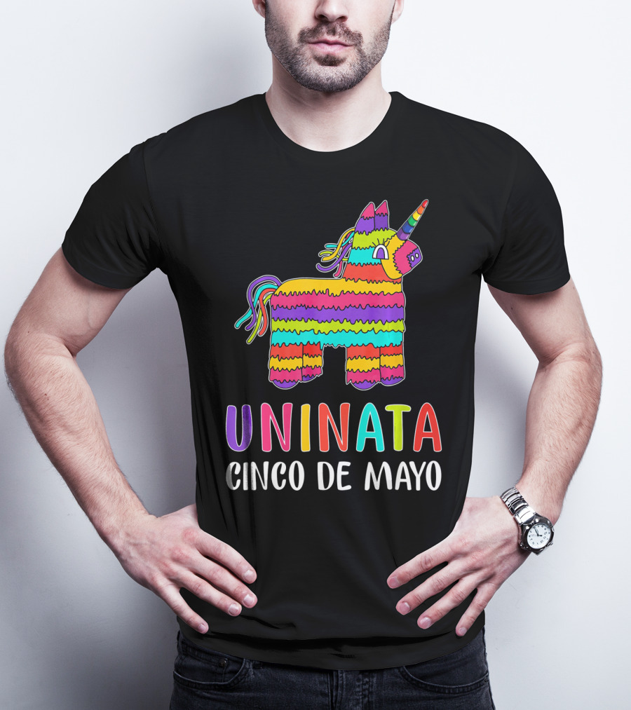 Unicorn Pinata Rainbow Uninata Cinco De Mayo T-Shirt