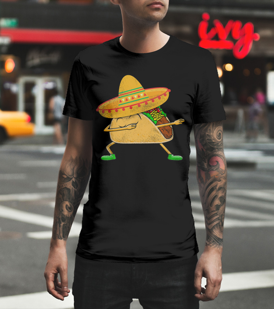 Mexican Sombrero Dabbing Taco T-Shirt