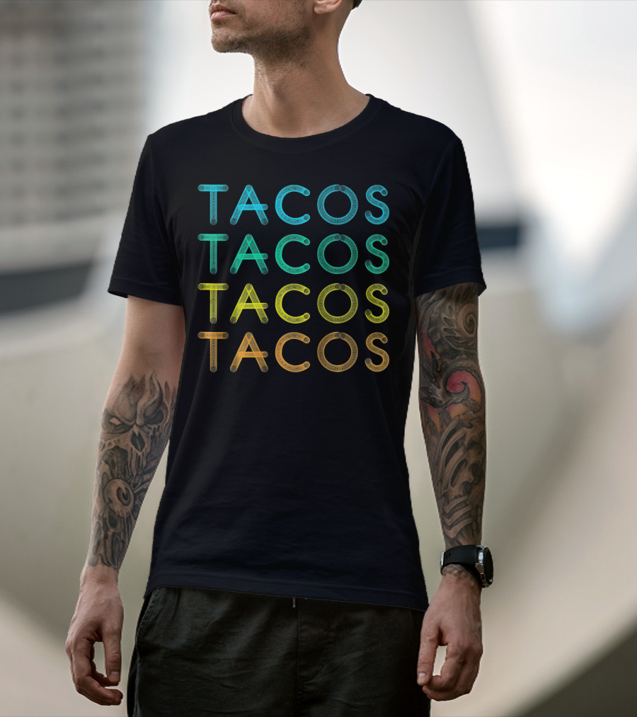 Vintage Tacos Lover Cinco De Tacos Fiesta T-Shirt