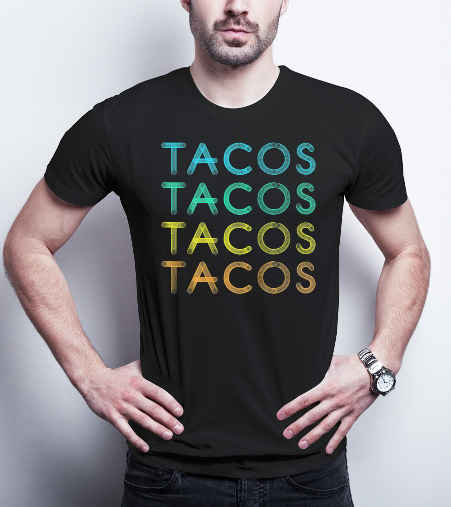 Vintage Tacos Lover Cinco De Tacos Fiesta T-Shirt