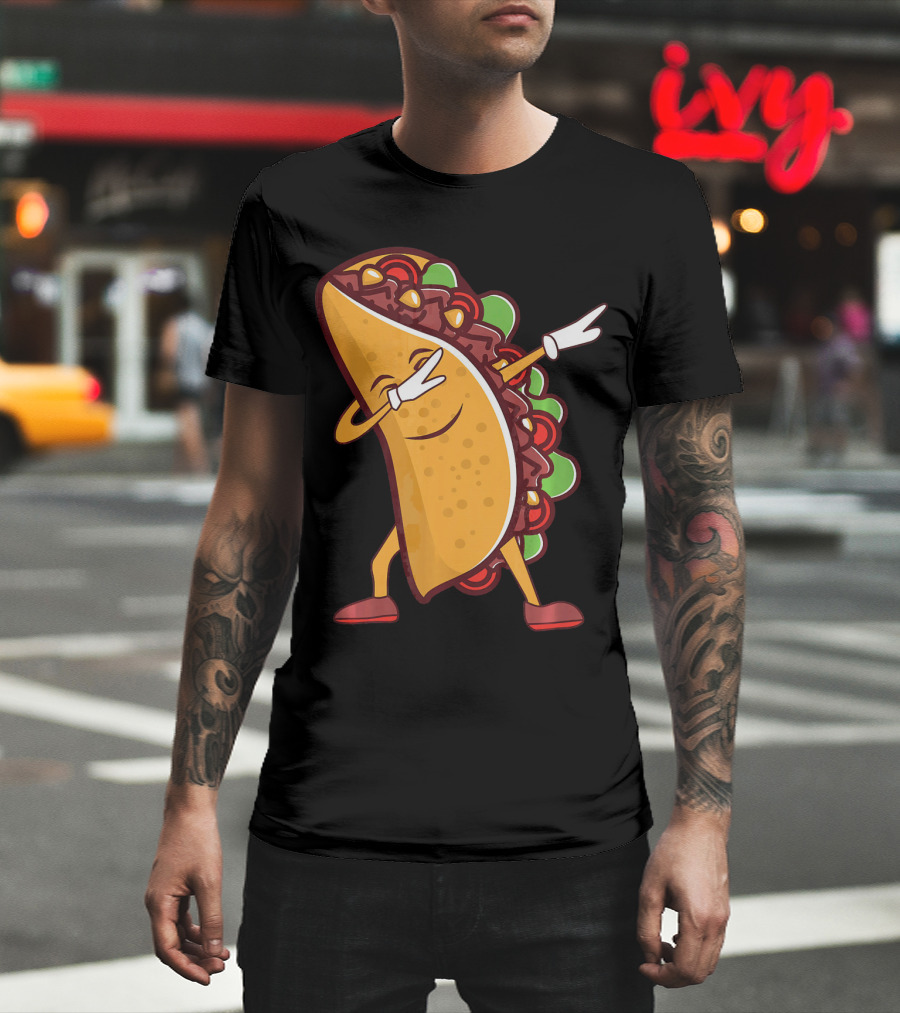 Dabbing Taco Cinco De Mayo Mexican Food T-Shirt