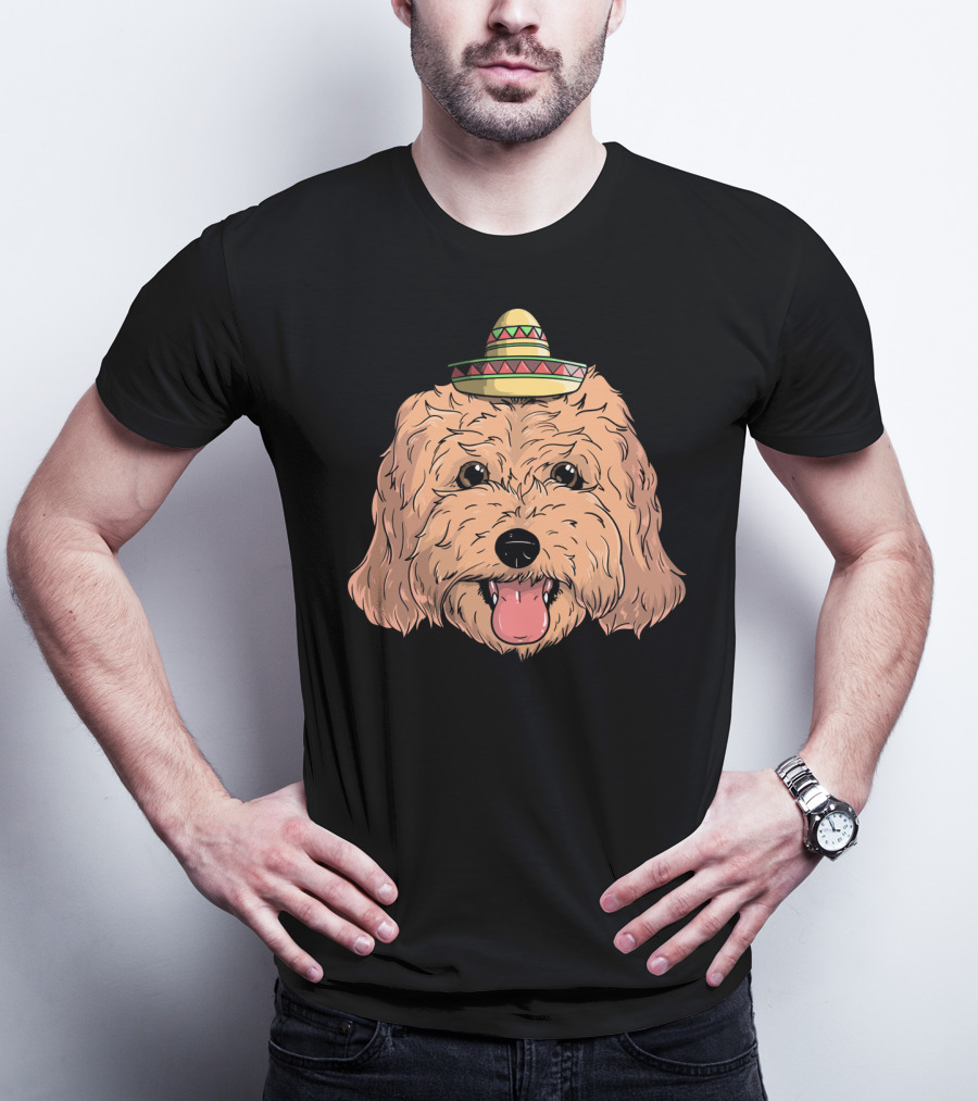 Cockapoo Dog Sombrero Fiesta Cinco De Mayo T-Shirt