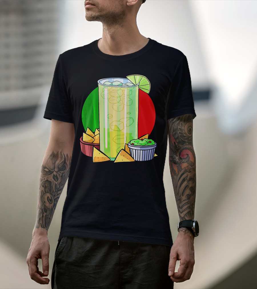 Funny Cinco De Mayo Tequila Guacamole Nachos Lime Fiesta T-Shirt