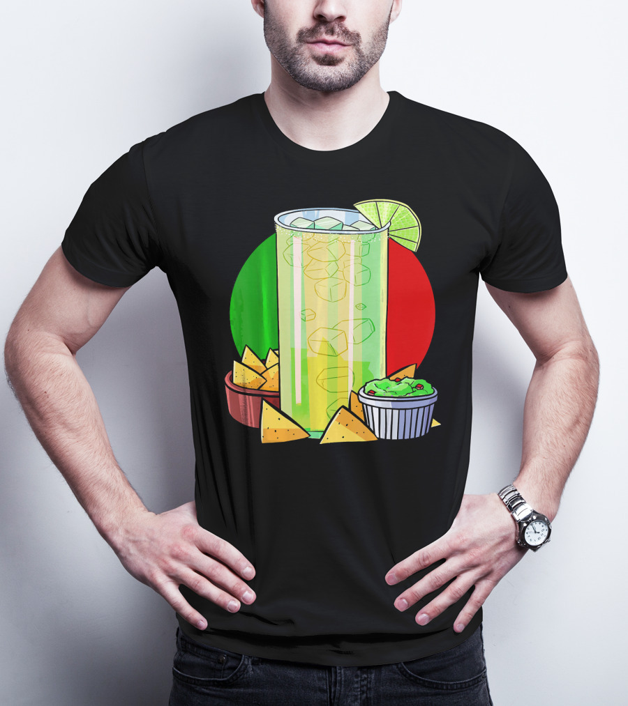 Funny Cinco De Mayo Tequila Guacamole Nachos Lime Fiesta T-Shirt
