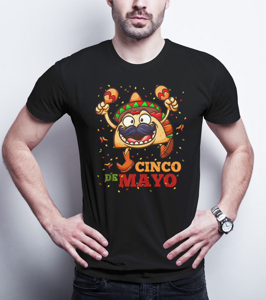 Cinco De Mayo Funny Taco Lover Celebrating Mexican Fiesta T-Shirt