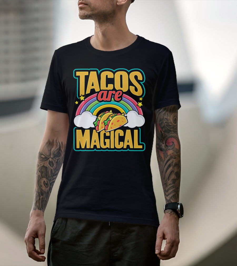 Tacos Are Magical Rainbow Taco T-Shirt