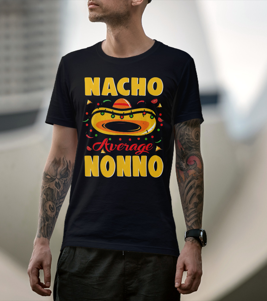 Nacho Average Nonno Festive Sombrero Fiesta Elements T-Shirt