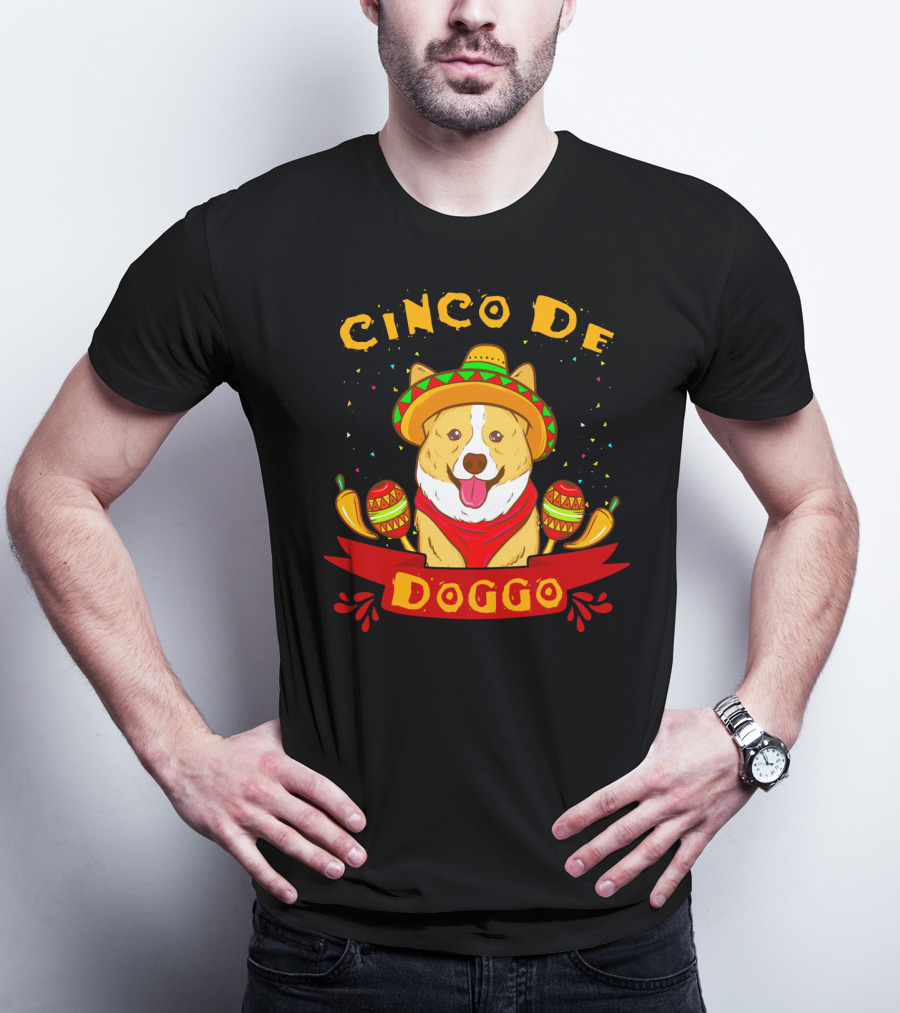 Cinco De Doggo Cinco De Mayo Sombrero Fiesta Corgi T-Shirt