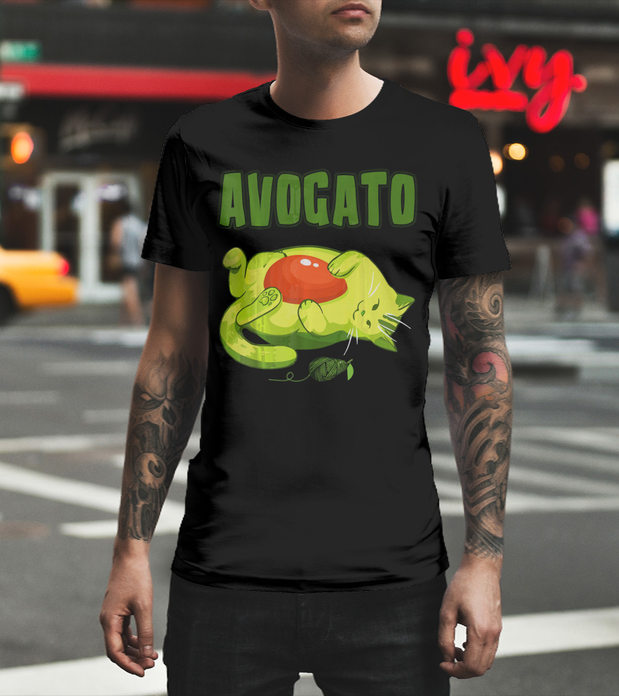 Avogato Cinco De Mayo Funny Meow Avocado Mexico T-Shirt