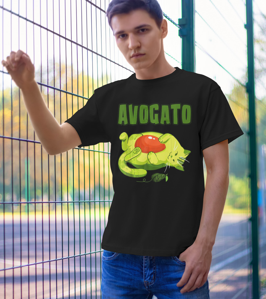 Avogato Cinco De Mayo Funny Meow Avocado Mexico T-Shirt