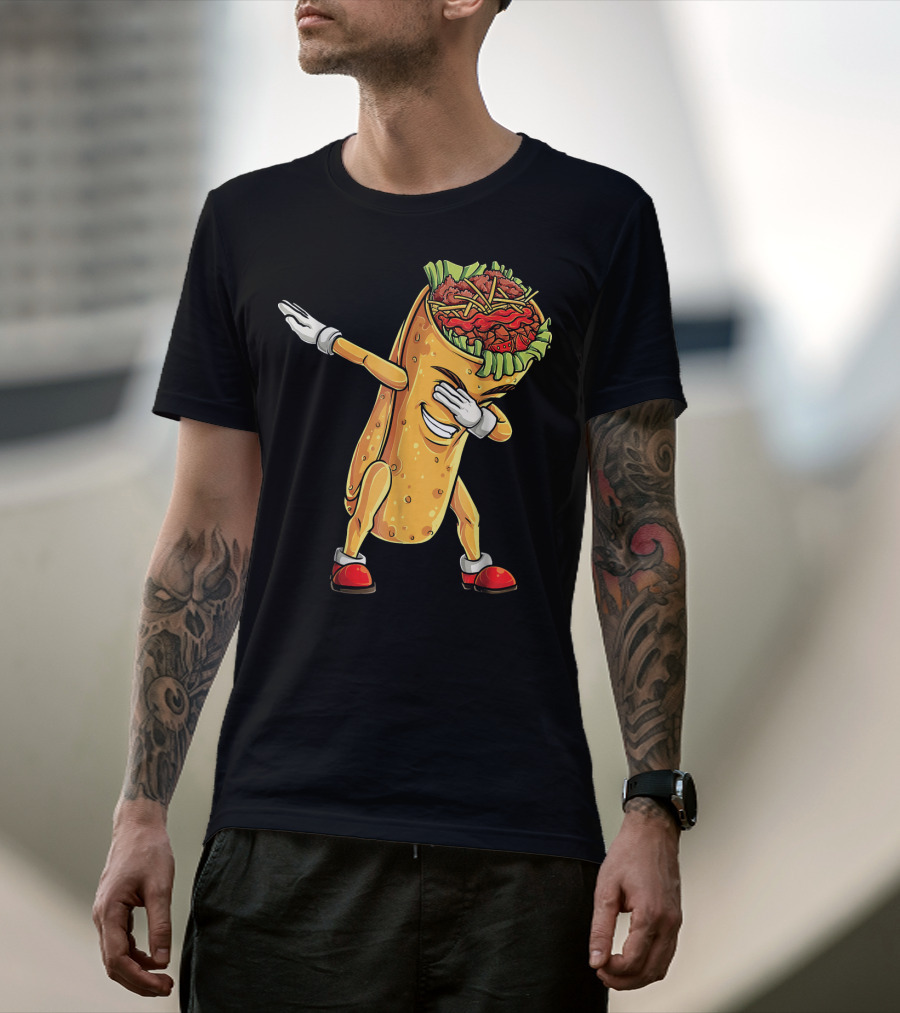 Cinco De Mayo Dabbing Burrito Character Fun T-Shirt