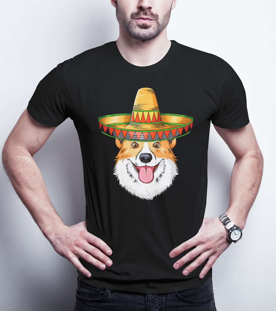Corgi Cinco De Mayo Mexican Sombrero T-Shirt