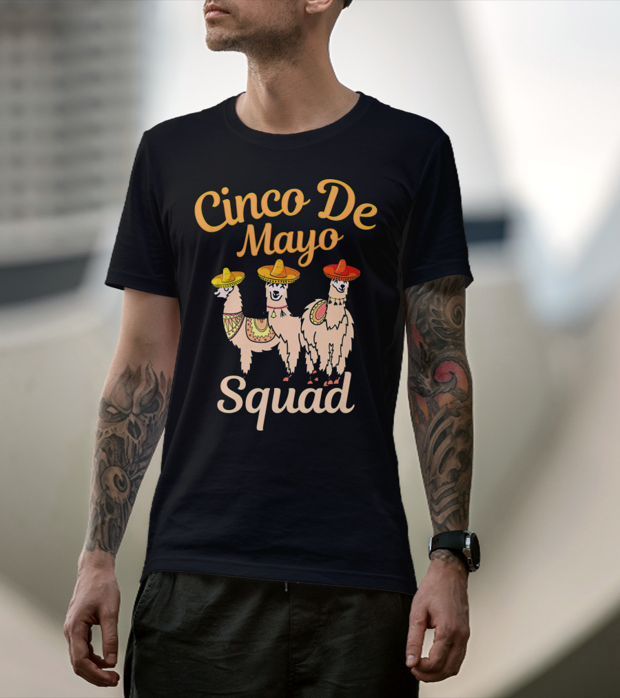 Cinco De Mayo Llama Squad T-Shirt